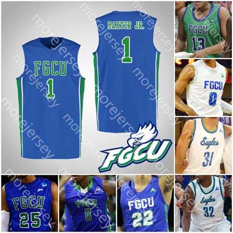 Custom Florida Gulf Coast Fgcu Eagles Basketball Jersey Ncaa College