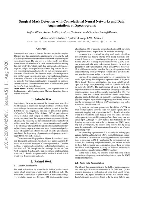PDF Surgical Mask Detection With Convolutional Neural Networks And Data Augmentations On