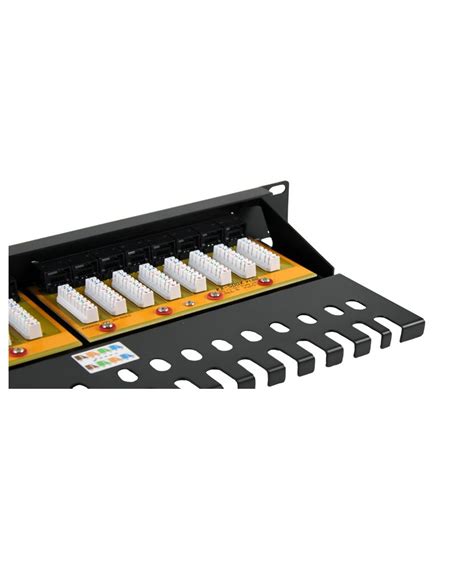 Patch Panel 19 Cat 6A 24 Puertos UTP DIP Telecomunicaciones