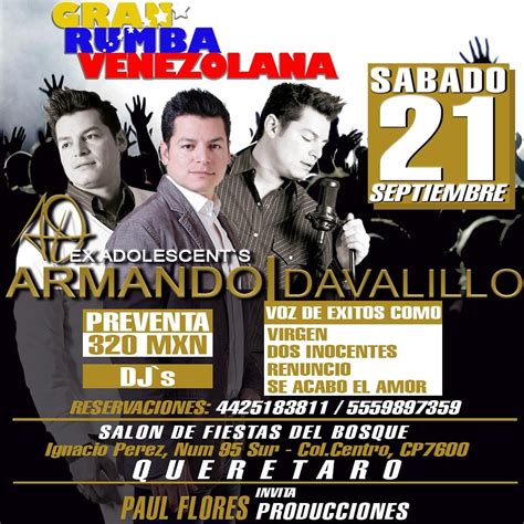 Armando Davalillo Mi Gente Bella De México Nos Vemos Este 21 De Septiembre En Un Concierto