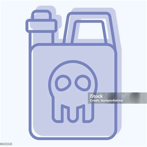 아이콘 케미컬 탱크 생화학 기호와 관련이 있습니다 투톤 스타일 심플한 디자인 편집 가능 간단한 일러스트레이션 0명에 대한 스톡