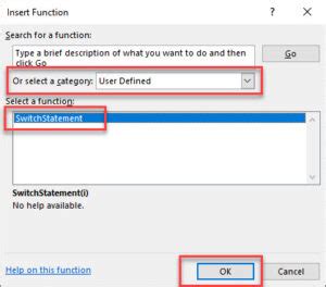 VBA Switch Statement Automate Excel