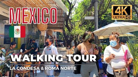 🇲🇽 Mexico City Walking Tour La Condesa Roma Norte And Hipódromo [4k