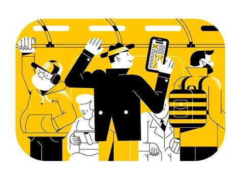 Subway Car By Seva On Dribbble Character Illustration Illustration