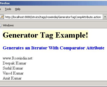 Generator Tag
