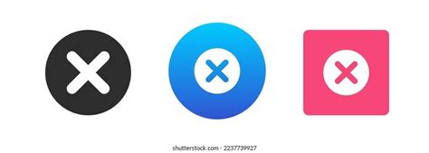 Cross Reject Decline Cancel Wrong Forbidden Stock Vector Royalty Free 2237739927 Shutterstock
