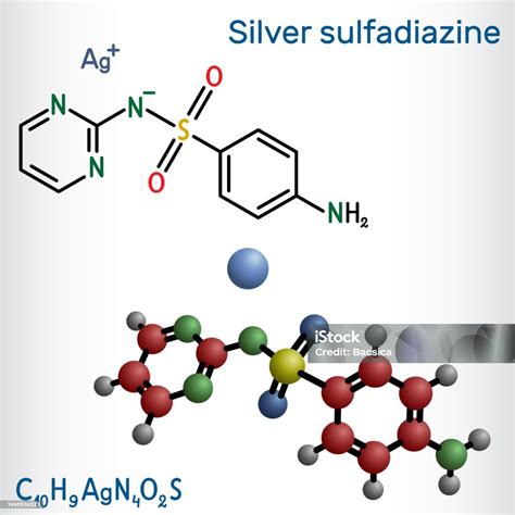 은 설파 디아 진 분자 화상 치료에 사용되는 설폰 아미드 항생제입니다 구조 화학식 분자 모델 2 위 상 종류에 대한 스톡 벡터 아트 및 기타 이미지 Istock
