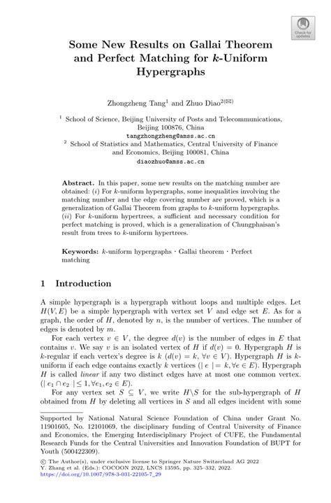 Pdf Some New Results On Gallai Theorem And Perfect Matching For K Uniform Hypergraphs