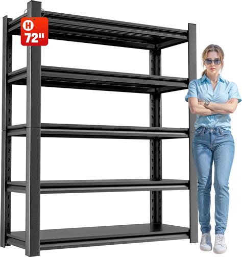 Ollrract 5 Tier Heavy Duty Metal Shelving Unit Industrial