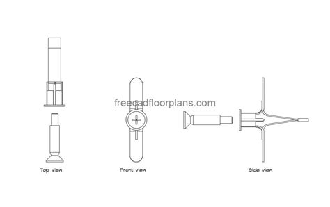Butterfly Wall Plug Free Cad Drawings