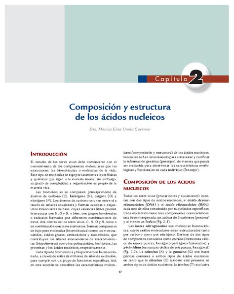 Capítulo 2 Composición Y Estructura De Los Ácidos Nucleicos Biología