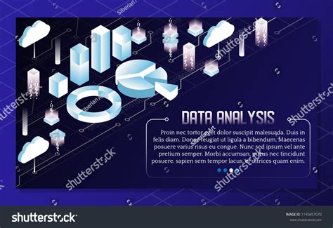 Data Analysis Poster Banner Design Template Stock Illustration