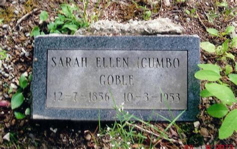 Sarah Ellen Cumbo Goble 1857 1953 Find A Grave Memorial