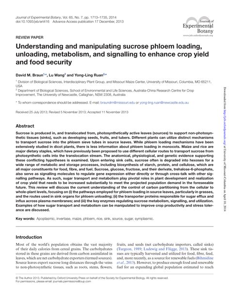 Pdf Uptake And Regulation Of Resource Allocation For Optimal Plant Performance And Adaptation
