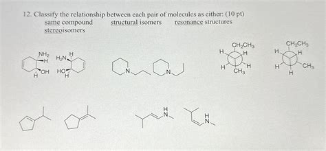 Solved Classify The Relationship Between Each Pair Of