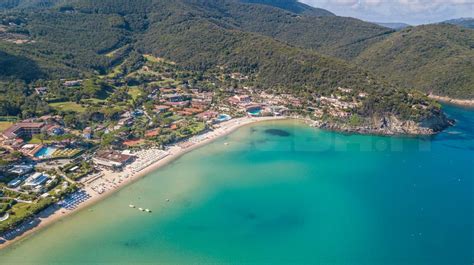 Biodola Beach In Portoferraio On The Island Of Elba