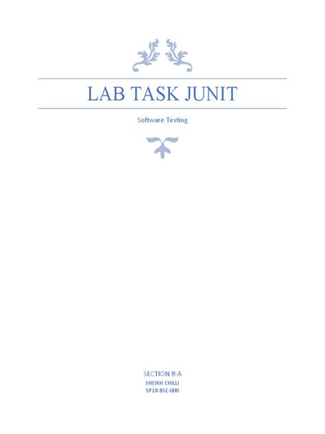 lab task junit pdf programming paradigms object oriented programming