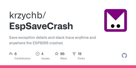 GitHub Krzychb EspSaveCrash Save Exception Details And Stack Trace Anytime And Anywhere The