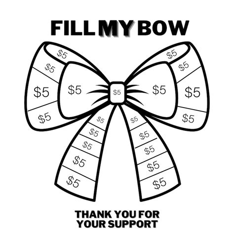 Cheer Fundraiser Fill My Bow Nstant Download 100 Dollar Fundraiser