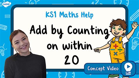 👉 add by counting on within 20 ks1 maths concept video