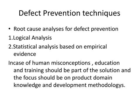 Ppt Defect Prevention And Process Improvement Powerpoint Presentation