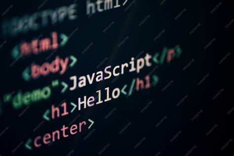 Premium Photo Computer Language Programming Javascript Code Internet