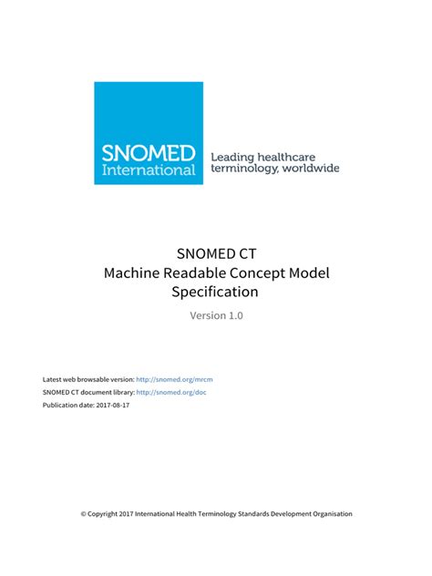 Snomed Ct Machine Readable Concept Model Pdf Metadata Information Science