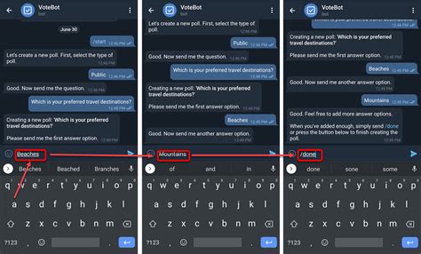 how to create a poll in telegram