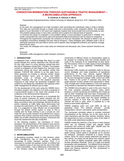 Pdf Congestion Minimization Trough Sustainable Traffic Management A