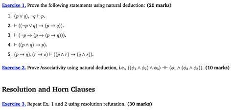 Solved Exercise 1 Prove The Following Statements Using