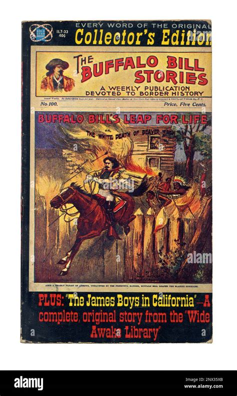 Vintage Western Paperback Book Cover Buffalo Bill Buffalo Bills Leap