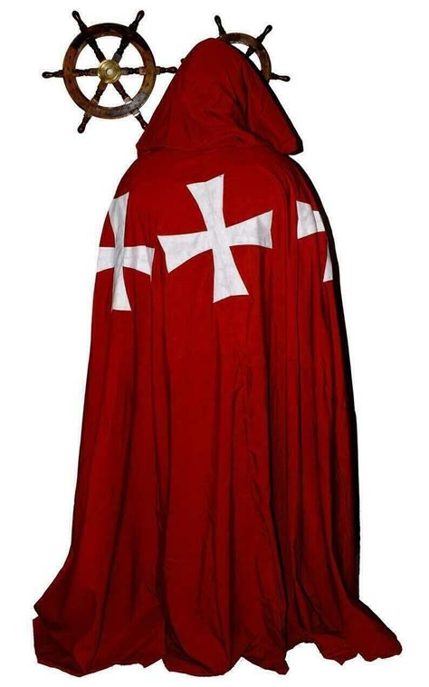 Medieval Crusader Templar Tunic Knights Red Surcoat Cloak Cosplay