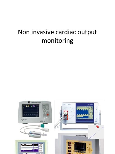 Non Invasive Cardiac Output Monitoring Pdf Angiology Medical Specialties