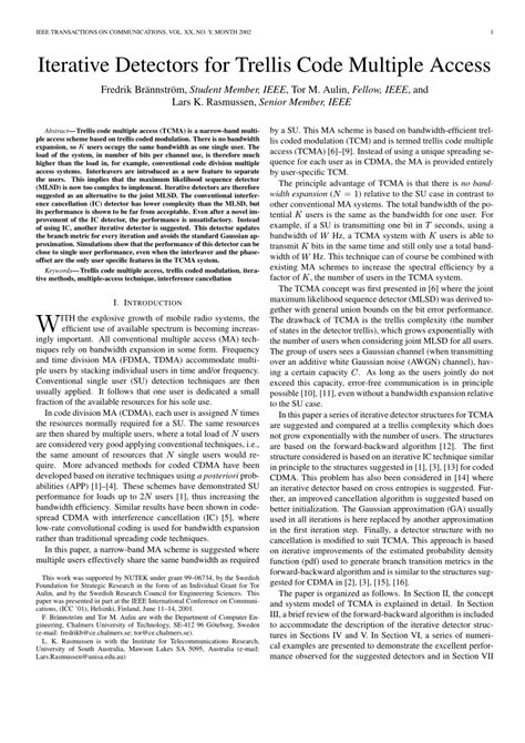 Pdf Iterative Detectors For Trellis Code Multiple Access