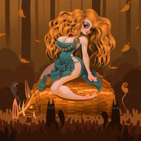 Women Big Boobs Long Hair Barefoot Fantasy Girl Artwork