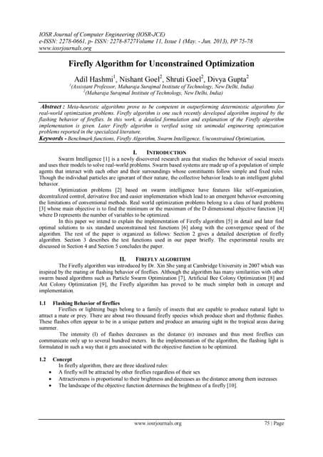 Firefly Algorithm