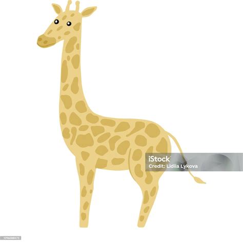 흰색 배경에 격리 된 기린 전체 길이 패턴 반점에 사파리에서 귀여운 캐릭터 가공의 인물에 대한 스톡 벡터 아트 및 기타 이미지 가공의 인물 갈색 귀여운 Istock