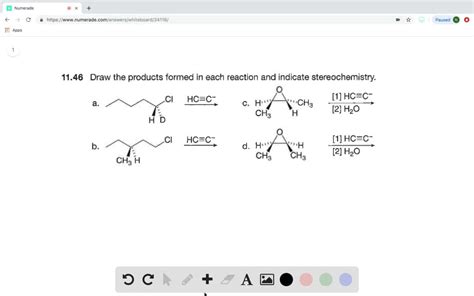10 Pts Draw The Products Of Each Reaction Show The … Solvedlib