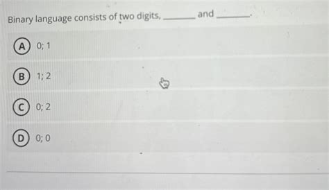 Binary Language Consists Of Two Digits Q