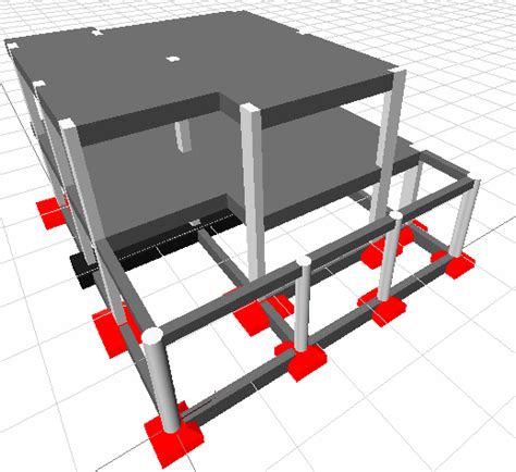 Three Dimensional View Of Two Story Reinforced Concrete Building Download Scientific Diagram