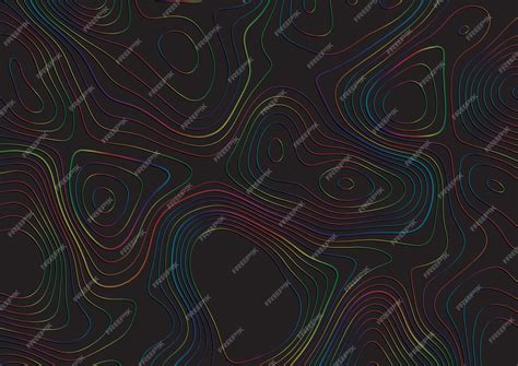 Premium Vector Abstract Background With A Rainbow Coloured Topography