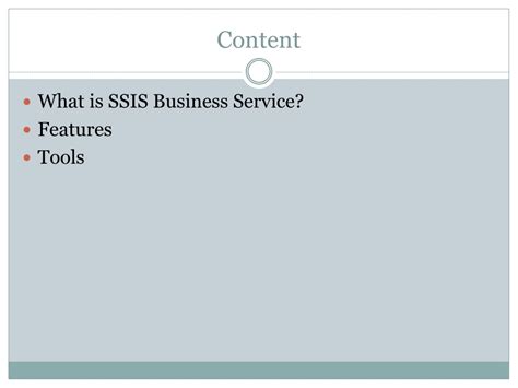 PPT SSIS Business Intelligence PowerPoint Presentation Free Download ID
