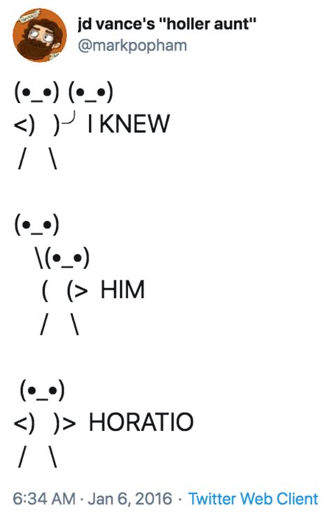 I Knew Him Horatio Sassy ASCII Dancer Know Your Meme