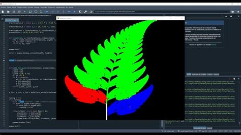 Implementación De Bernsley Fern Python Pygame Youtube