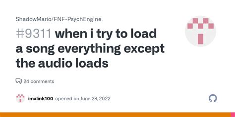 When I Try To Load A Song Everything Except The Audio Loads · Issue