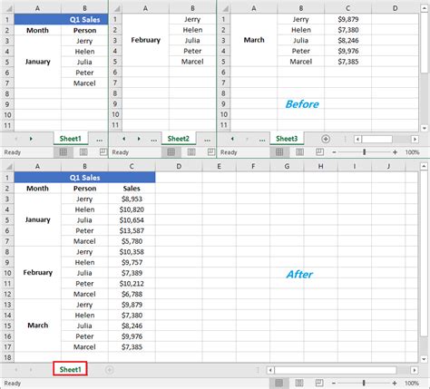 Excel Merge Worksheets Into One