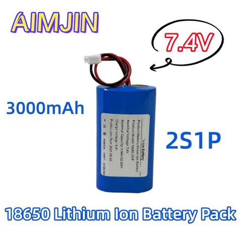 3000mah 18650 74v 2s1p Lithium Ion Battery Pack Xh254 2p Pluggreat