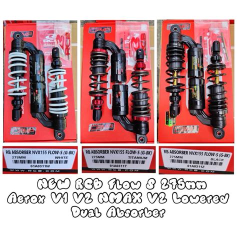 New Rcb Flow S 275mm Aerox V1 V2 Nmax V2 Lowered Dual Absorber Shopee Malaysia