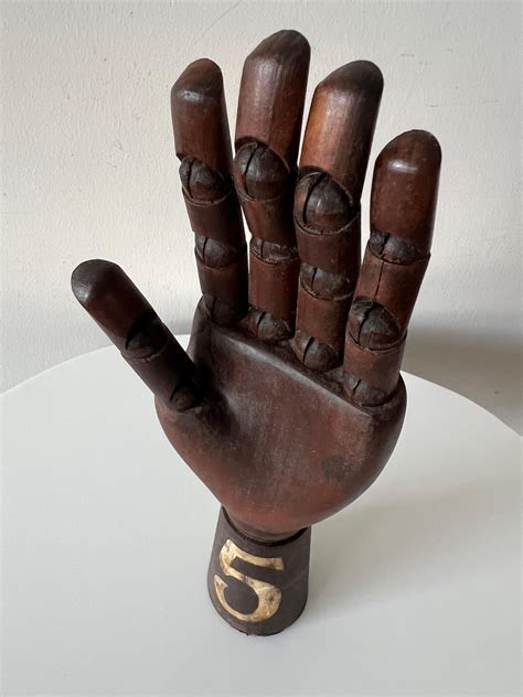 Vintage Articulating Wood Hand Sculpture Ca 1950s For Sale At 1stdibs