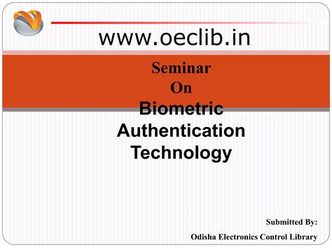 Biometric Authentication PPT PPTX Technology Computing